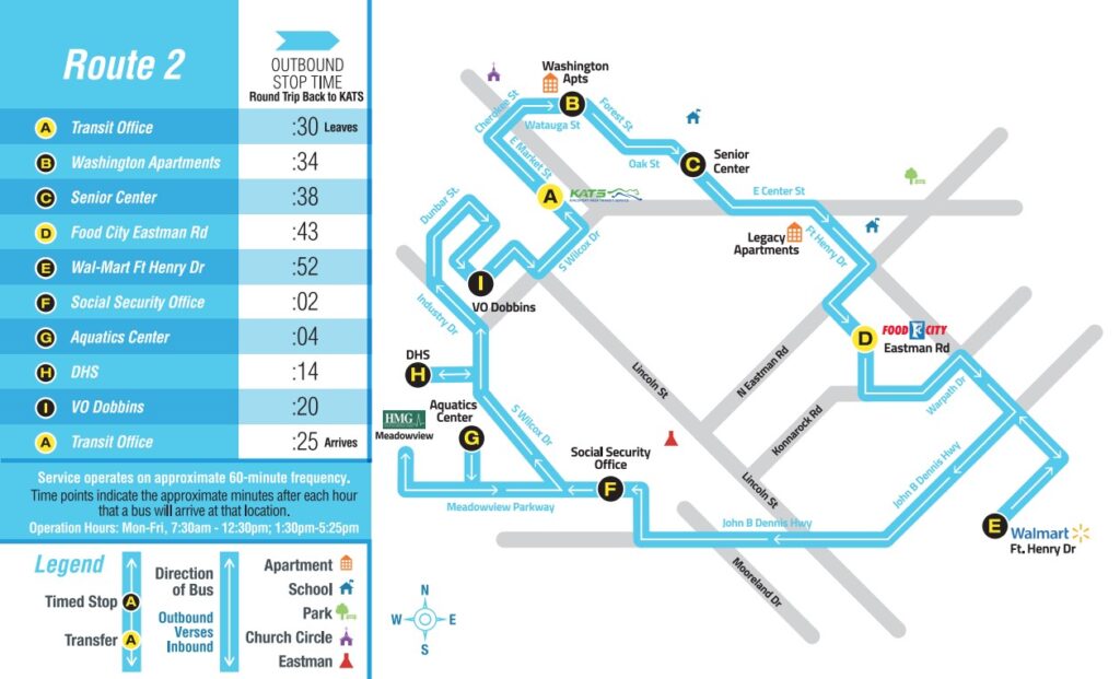 Routes - Kingsport Area Transit Service